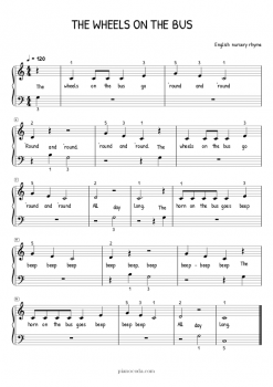 The Wheels On The Bus Free Sheet Music