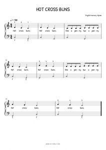 Hot Cross Buns Free Sheet Music