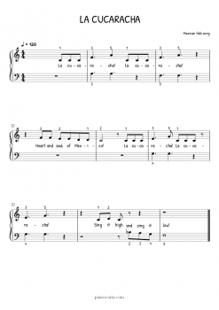 La Cucaracha Free Sheet Music