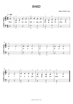 Bingo Free Sheet Music