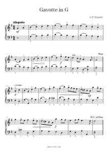 Gavotte in G Free Sheet Music - Pianocoda