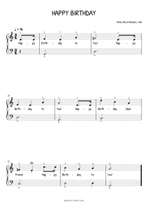 Happy Birthday Piano Sheet Music