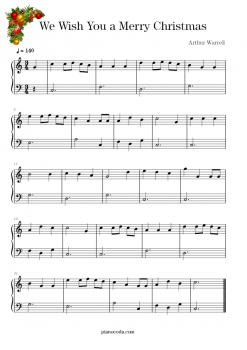 We Wish You a Merry Christmas Piano Sheet Music