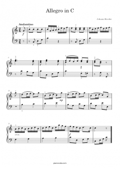 Allegro in C Free PDF Sheet Music
