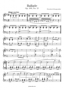 Ballade Free Sheet Music