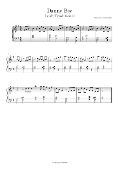 Danny Boy Piano Sheet Music