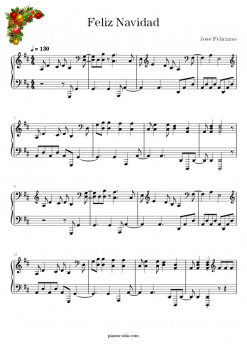 Feliz Navidad Free Sheet Music
