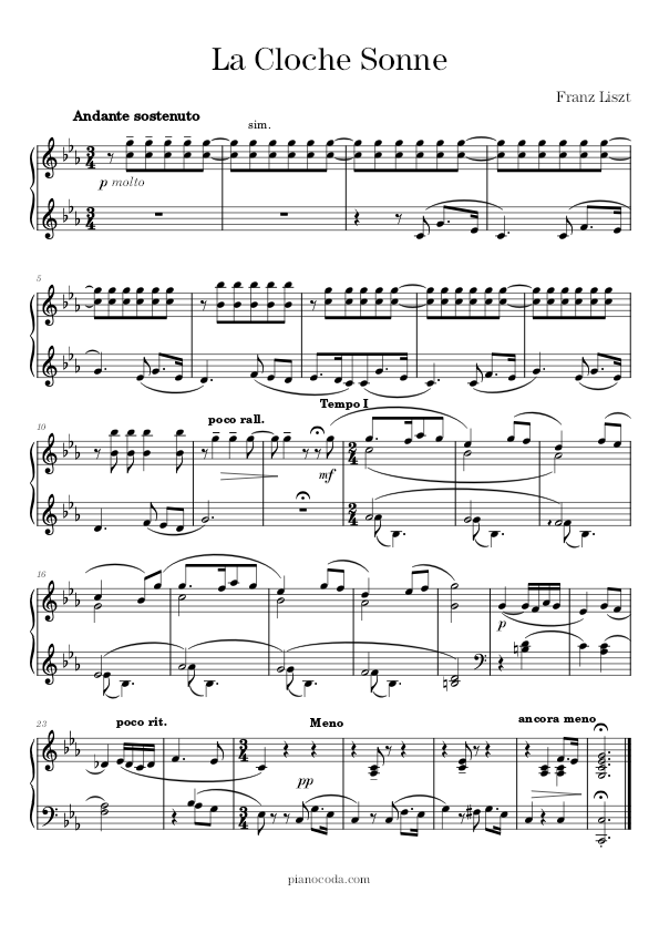 La Cloche Sonne Free Sheet Music