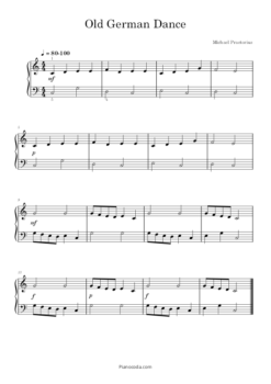 Old German Dance by Praetorius - Free Sheet Music