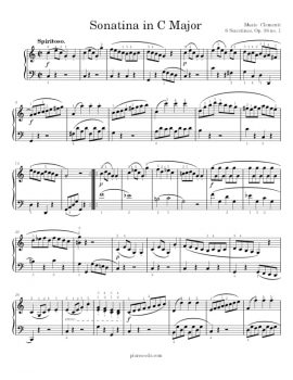 Clementi Sonatina in C Major Op. 36 no. 1 - Free Sheet Music