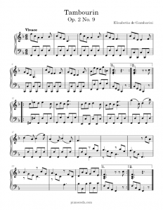 Tambourin Free Sheet Music