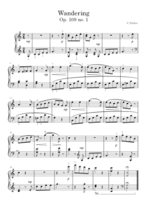 Wandering Op. 109 no. 1 Sheet Music
