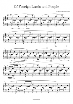 Of Foreign Lands and People Free Sheet Music - Pianocoda