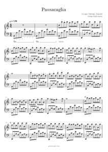 Passacaglia Free Sheet Music - Pianocoda