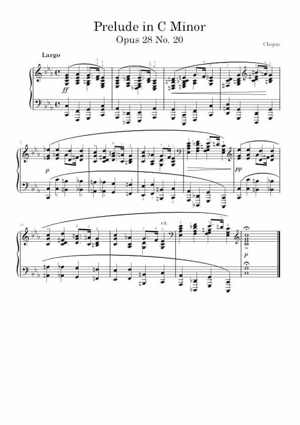 Prelude in C Minor Free Sheet Music - Pianocoda